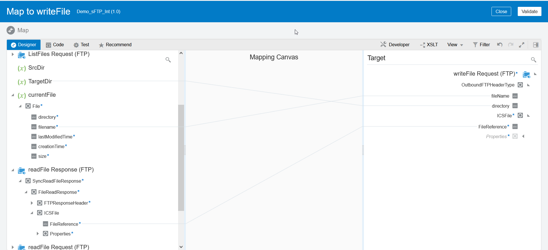 Transfer Files between FTP servers using Oracle OIC - Kaamilant